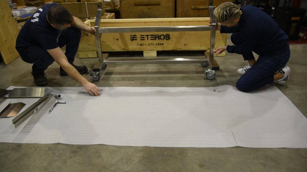 Conveyor Uncrating & Assembly - Mobius Trimmer Canada