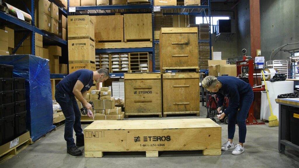 Conveyor Uncrating & Assembly - Mobius Trimmer